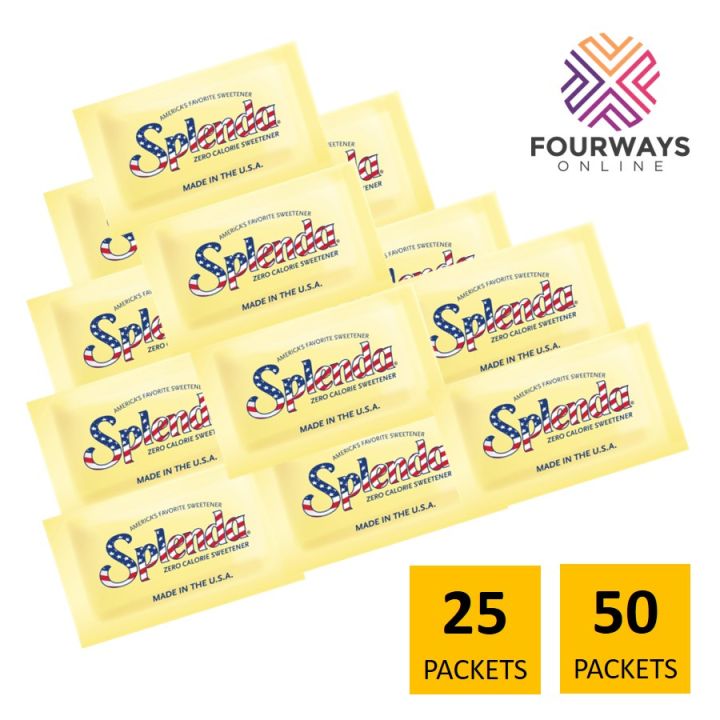 Splenda No Calorie Sweetener 25 Packets / 50 Packets / 100 Packets ...