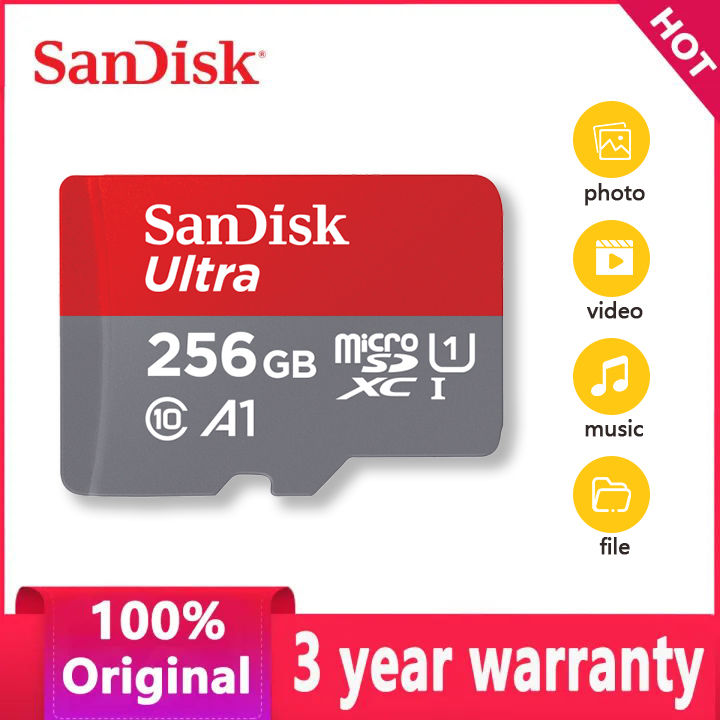 SanDisk Ultra 256GB A1 Series micro SD (SDSQUAB-128G-GN6MN), Up to 140MB/s, Class10 U1 A1 ...