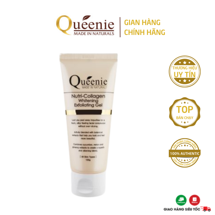 Gel Tẩy Tế Bào Chết Trắng Da, Bổ Sung Collagen Queenie 100g - Mỹ Phẩm ...