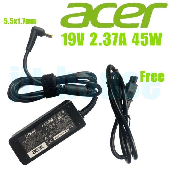 พร้อมส่ง Acer Adapter 19V 2.37A 45W หัว 5.5X1.7mm ตัวใหม่ | Lazada.co.th