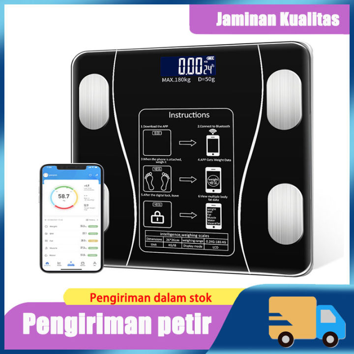 Timbangan Badan Digital Body Fat Monitor With APP Smart Weight Scale ...