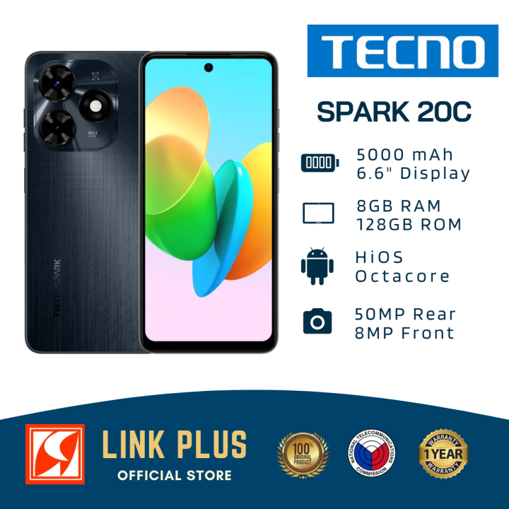 Tecno Spark 20C 8GB RAM + 128GB ROM (Original and Sealed) | Lazada PH