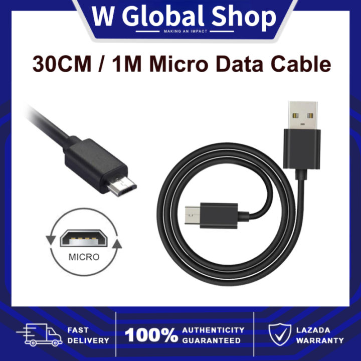 【Ready stock】30CM & 1M Data Sync Charger Cable Micro USB Cable Charging ...