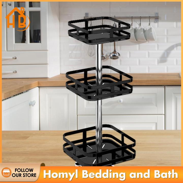 Homyl Degree Rotating Seasoning Organizer Cosmetic Holder Lazy Susan