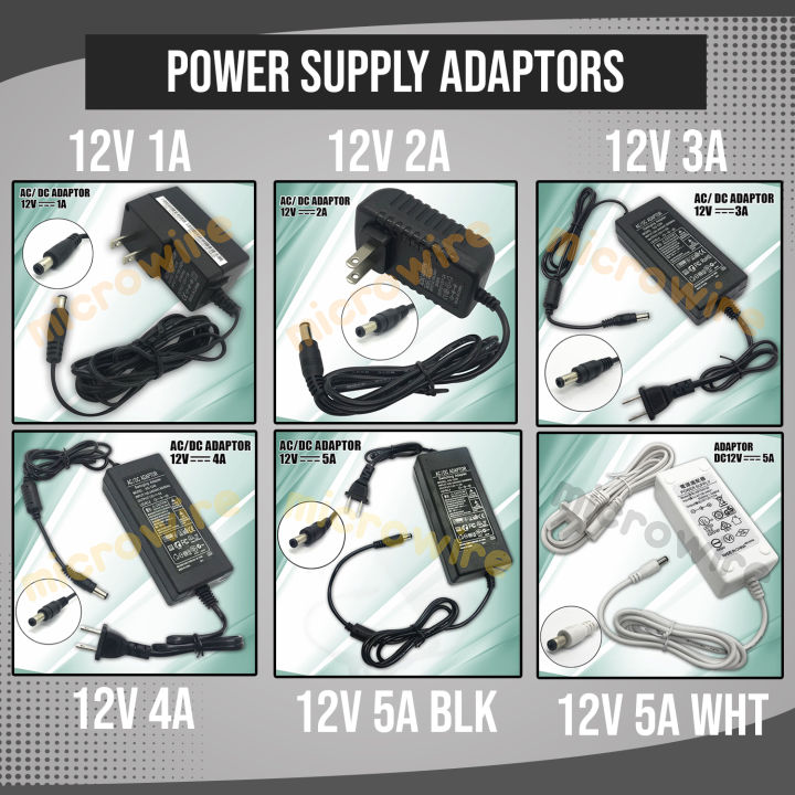 MW DC12V Adapt 1A/2A/3A/4A/5A CCTV Power Supply Adapter 12V Power ...