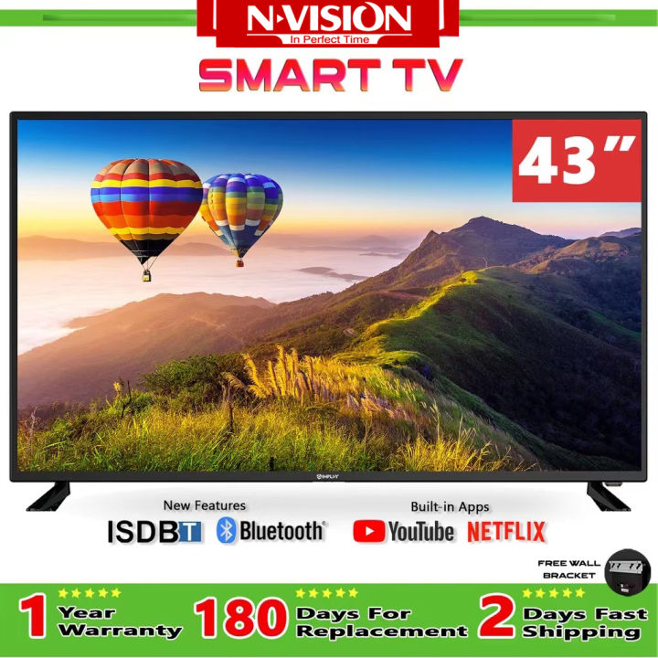 Nvision 324043 Smart Tv With Youtube Netflix Bluetooth Wifi Android Led ...