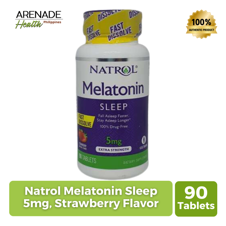 Natrol Melatonin Sleep 5mg, Strawberry Flavor, 90 Tablets | Lazada PH