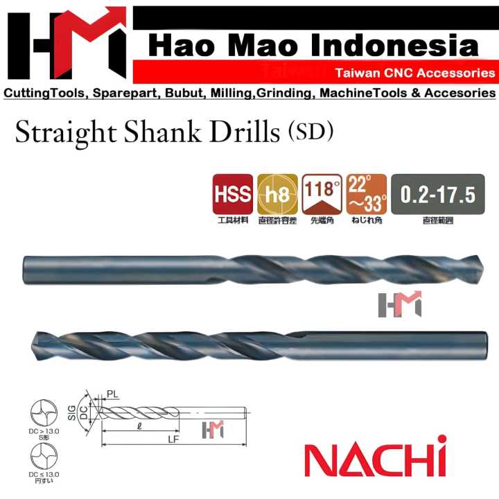 Standard Drills SD 5.0-5.9mm Mata Bor Nachi Made In Taiwan | Lazada Indonesia