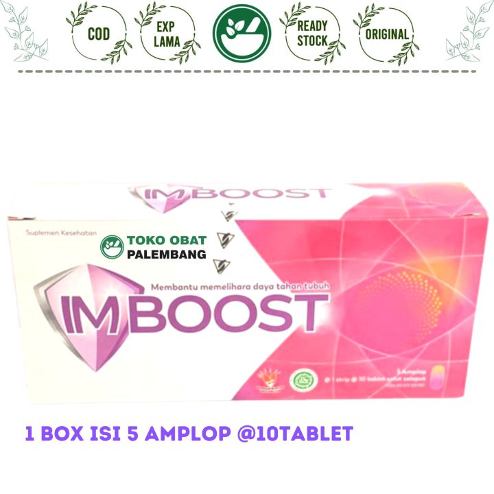 1 BOX IMBOOST 5 STRIP 50 TABLET ECHINACEA DAYA TAHAN TUBUH IM BOOST ...
