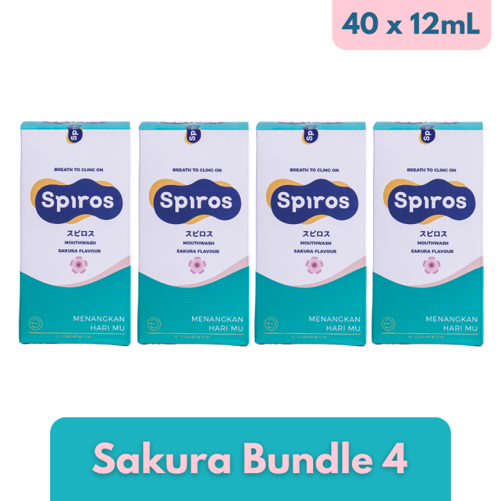 Spiros Mouthwash Sachet Sakura Flavour - Bundle isi 4 | Lazada Indonesia
