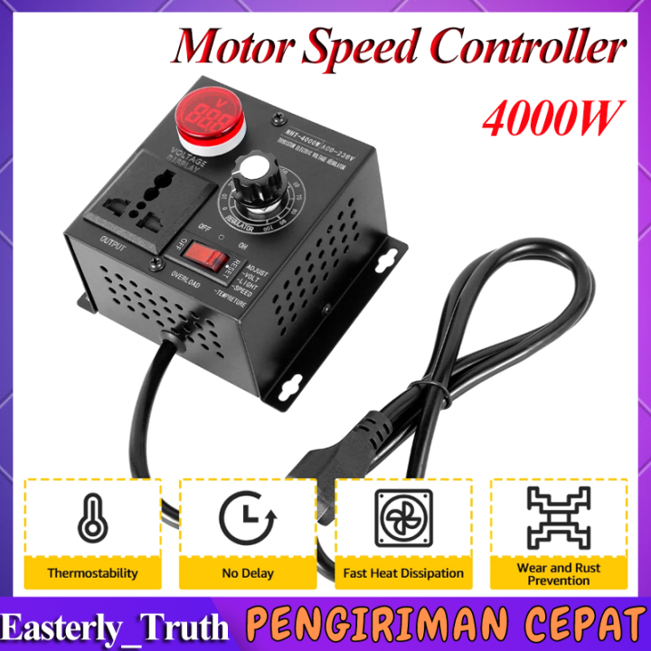 AC 220V 4000W Compact Variable Voltage Controller Portable Speed ...