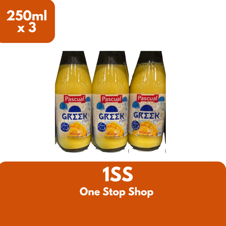 Pascual Greek Style Mango Yogurt Drink 250ml x 3 | Lazada PH