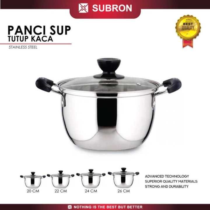Panci Sup SUBRON STAINLESS STEEL | Lazada Indonesia