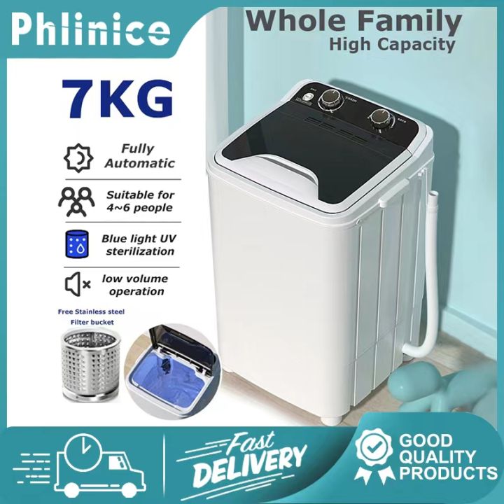Phlinice Semi-automatic washing machine, black bionic hand wash, with ...