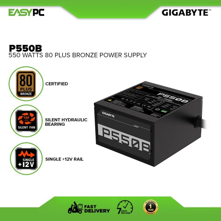 EasyPC | Gigabyte P550B 550 watts 80 Plus Bronze Power Supply Units For ...