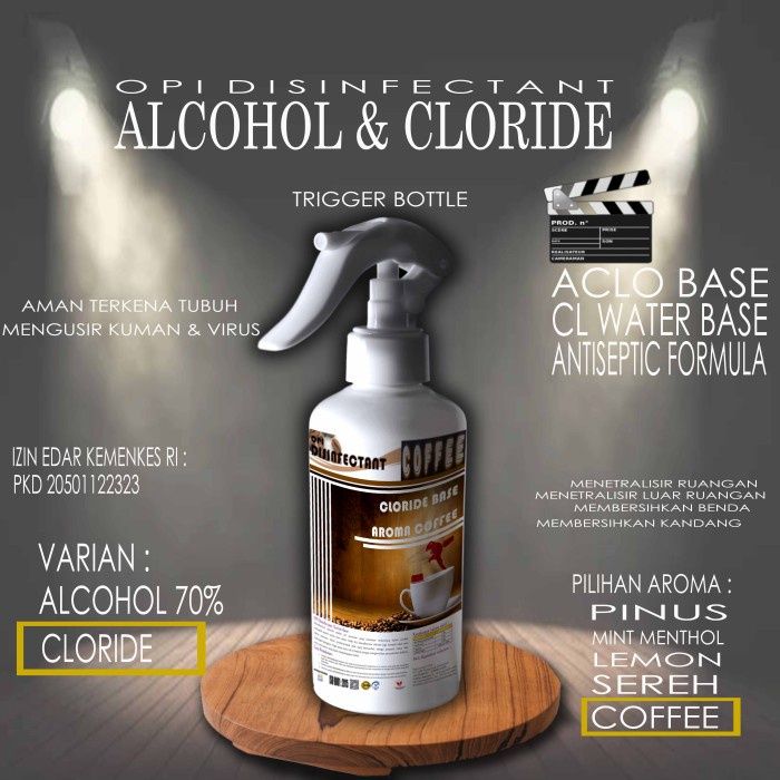 Disinfektan 1 Liter alcohol base dan non alcohol base varian Kemenkes ...