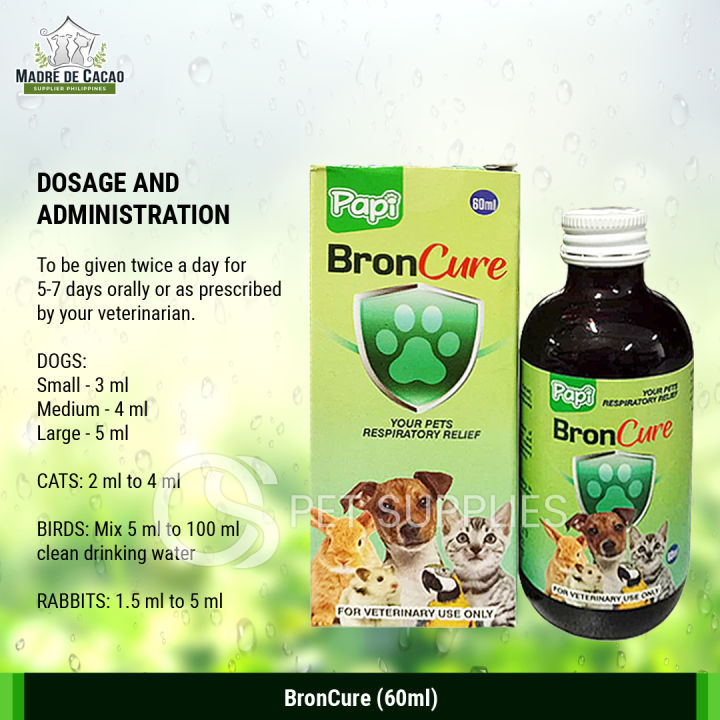 Papi Broncure Your Pets Respiratory Relief 60mL For Pets | Lazada PH