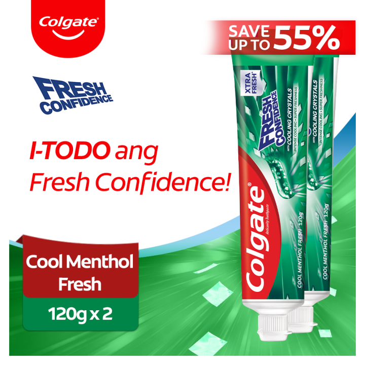 Colgate Fresh Confidence Cool Menthol Fresh Toothpaste for Fresh Breath ...