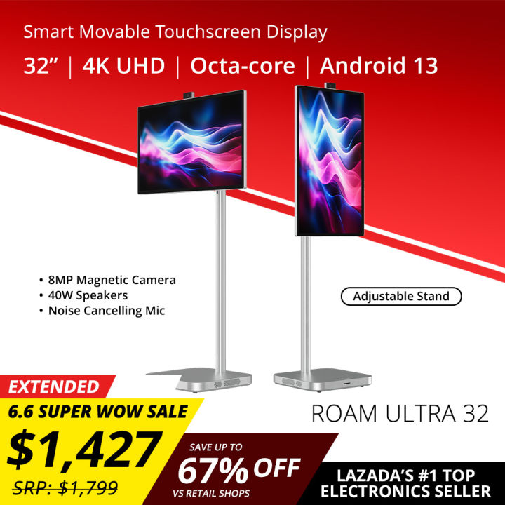PRISM+ Roam Ultra 32 Lifestyle Smart Display | 32" Touchscreen 4K UHD ...