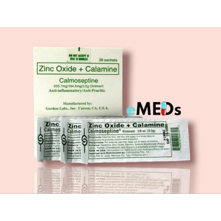 C CALMOSEPTINE OITMENT SACHET 3.5g Zinc Oxide + Calamine | Lazada PH