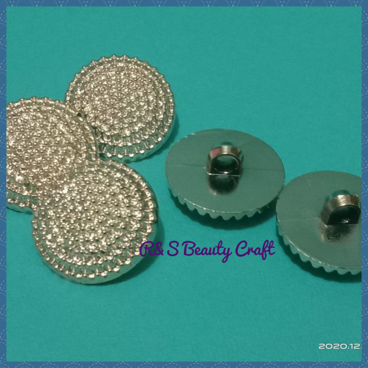 6 pcs kancing hias-kancing baju motif bulat besar-kancing hias motif ...