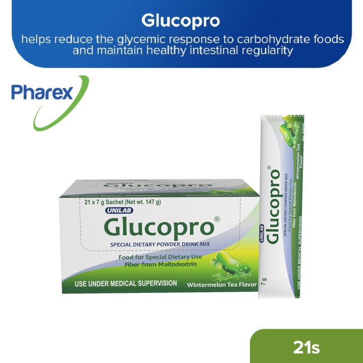 Pharrex Glucopro Wintermelon Tea Flavor Diabetic Support Maltodextrin ...