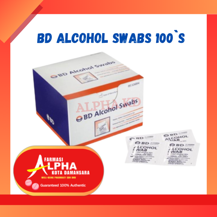 BD Alcohol Swabs 100` Individually Foil Wrapped Swabs | Lazada