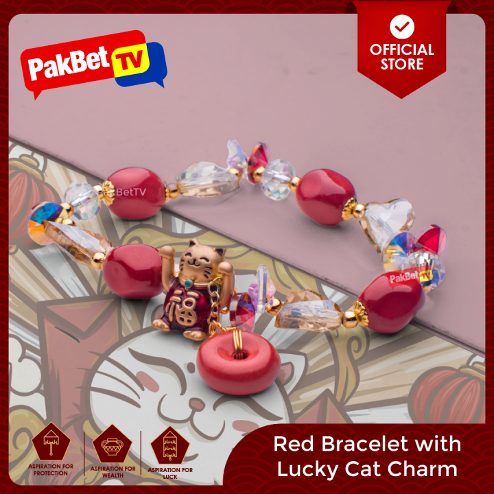 Red Bracelet with Lucky Cat Charm | Feng Shui by PakBet TV | Lazada PH