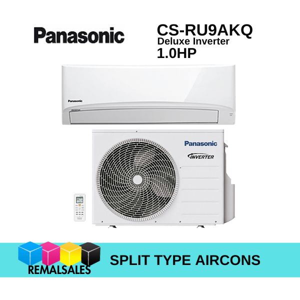 PANASONIC CS/CU-RU9AKQ 1.0hp Deluxe Inverter Split Type Aircon | Lazada PH