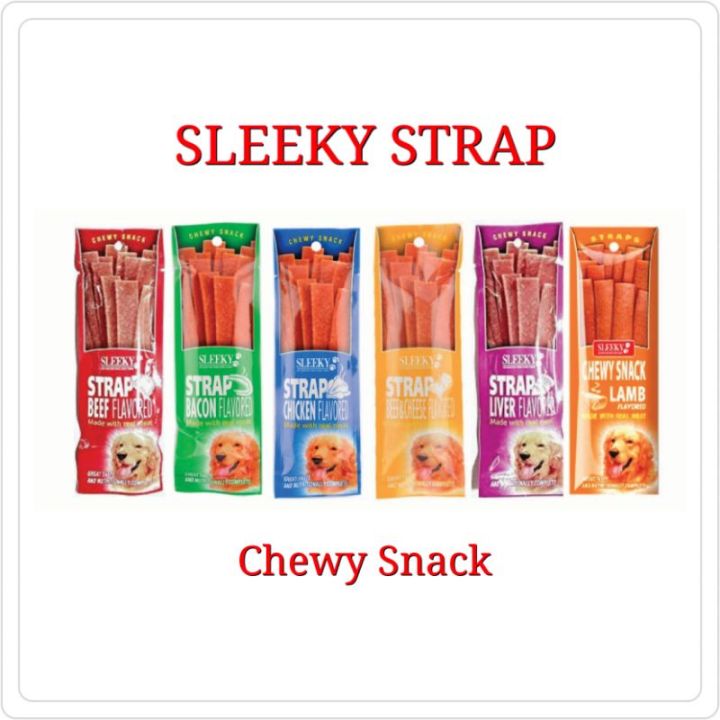 50g Sleeky Chewy Snack Strap made with Real Meat for Dogs | Lazada PH
