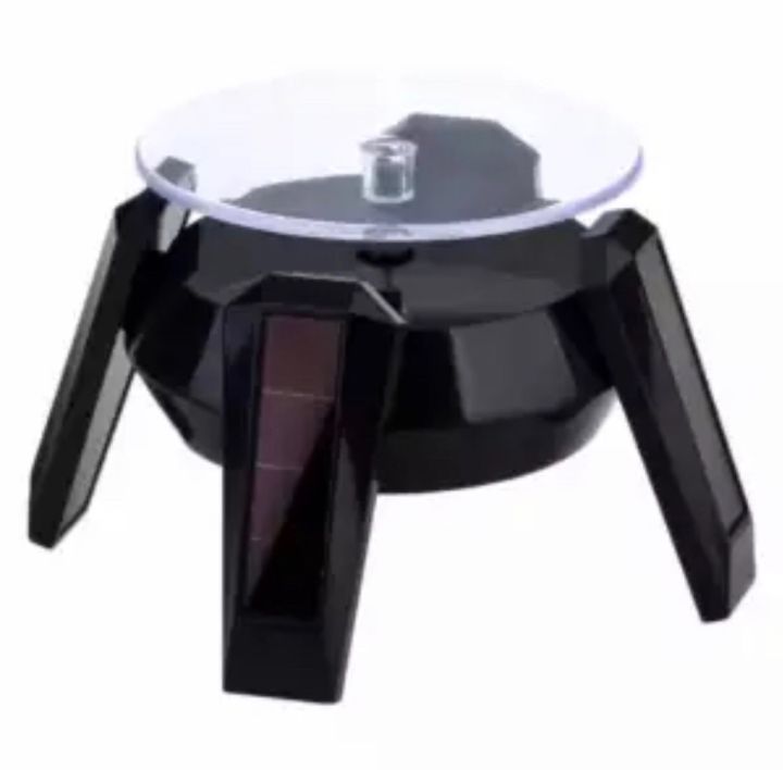 Solar Power 360 Rotatable Stand Turntable Plate Rotating Display Stand ...