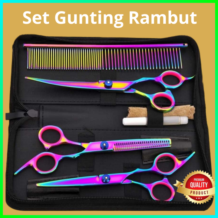 TOP PRODUK KNIFEZER Set Gunting Rambut Barbershop / Gunting Cukur ...