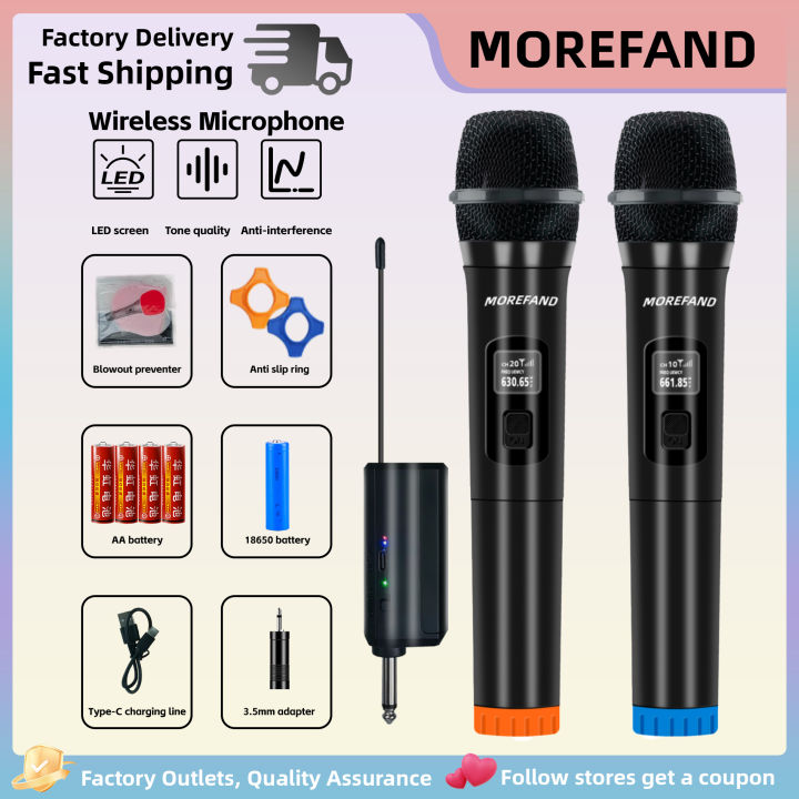 Professional Dynamic Circle Wireless Microphone Indoor Outdoor Wireless ...