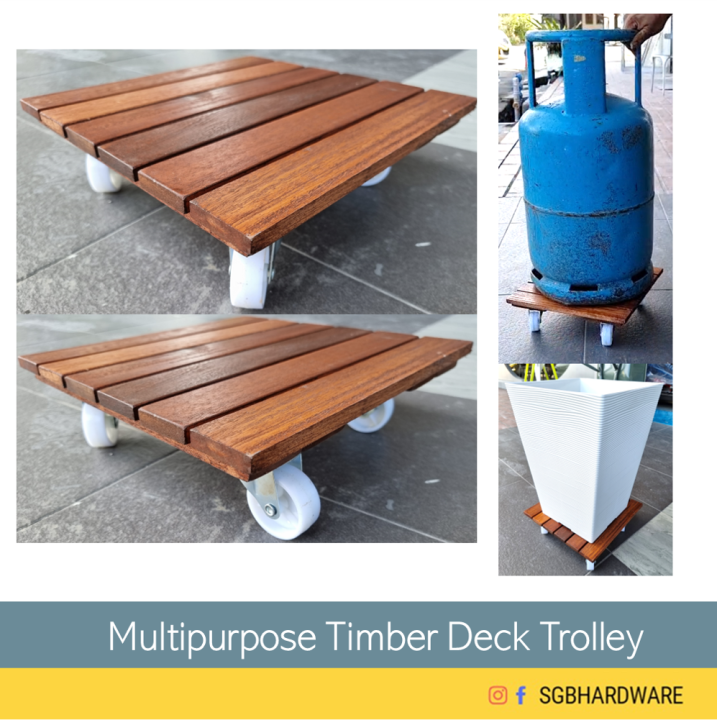 Multipurpose Timber Deck Trolley / Trolley / Pot Trolley | Lazada