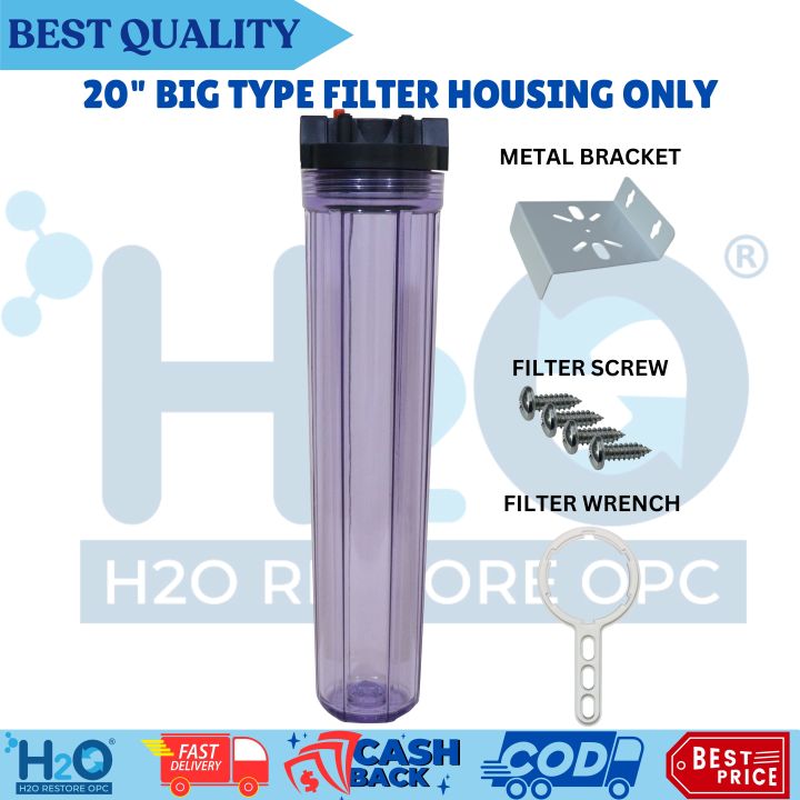 1023 Transparent Filter Housing Slim Type 20 x 2.75 Heavy Duty ...