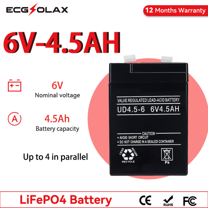 Battery 6V 4.5Ah Lead-Acid Battery Long service life. Applicable to UPS ...