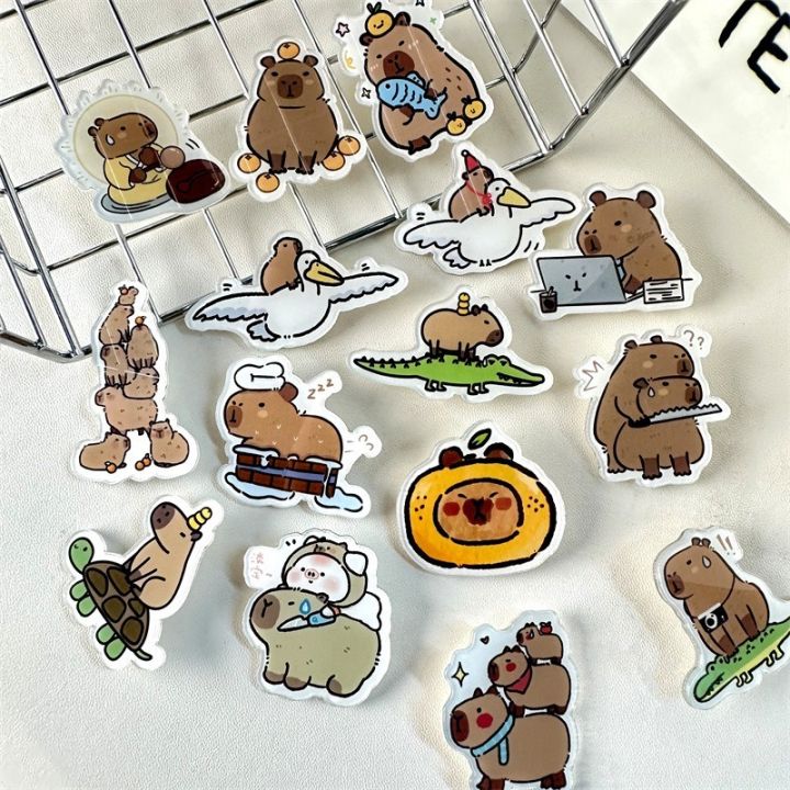 Comel Capybara kerongsang kartun akrilik lencana pin ransel loket | Lazada