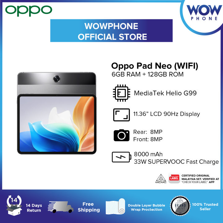 OPPO Pad Neo Tablet WiFi / LTE [6GB/8GB RAM | 128GB ROM], 1 Year ...