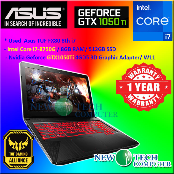 *Used / 2nd Hand Asus TUF FX80 Gaming Laptop 8TH I7 8GB 512GB SSD ...