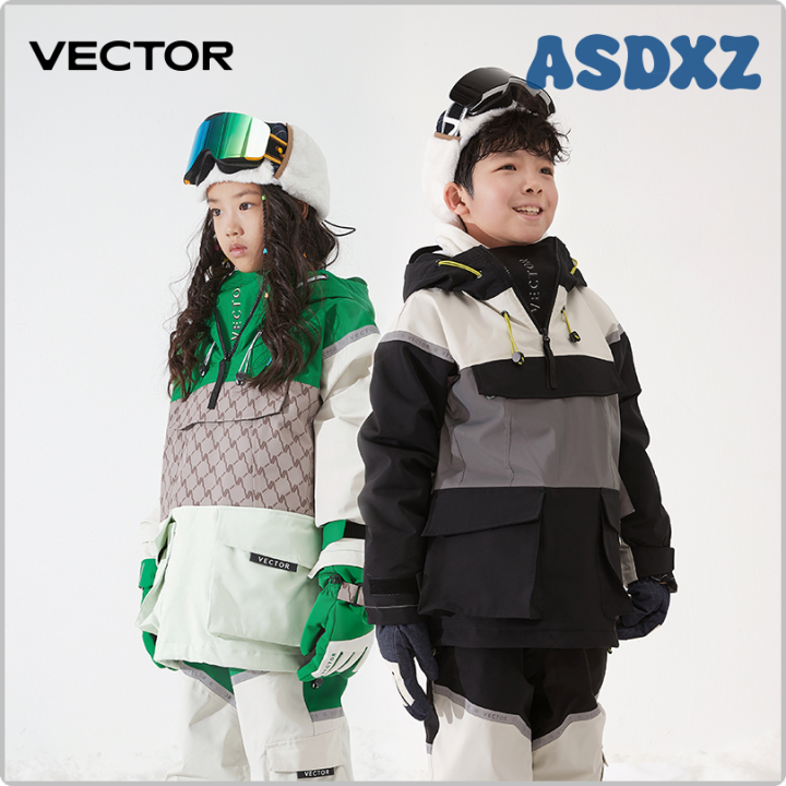 ASDXZ เสื้อกันหนาวมีฮู้ดสำหรับเด็ก,เสื้อสเวตเตอร์มีฮู้ดสะท้อนแสงชุดสกี ...