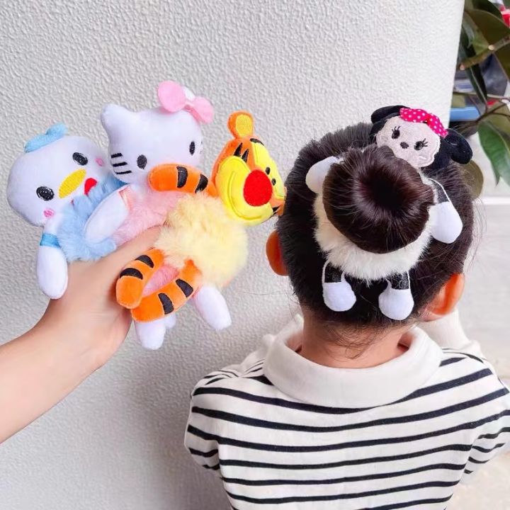 Children's Hair Circle Plush Rubber Band Head Rop Girl Cute Ties ...