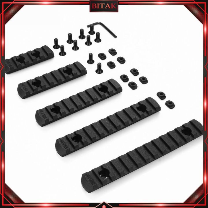 Bitak Pack Of 5 Pcs Tactical Polymer Picatinny Rail Handguard 5Psset ...