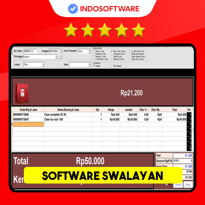 SOFTWARE KASIR TOKO RETAIL GROSIR SWALAYAN MINIMARKET SUPERMARKET ...