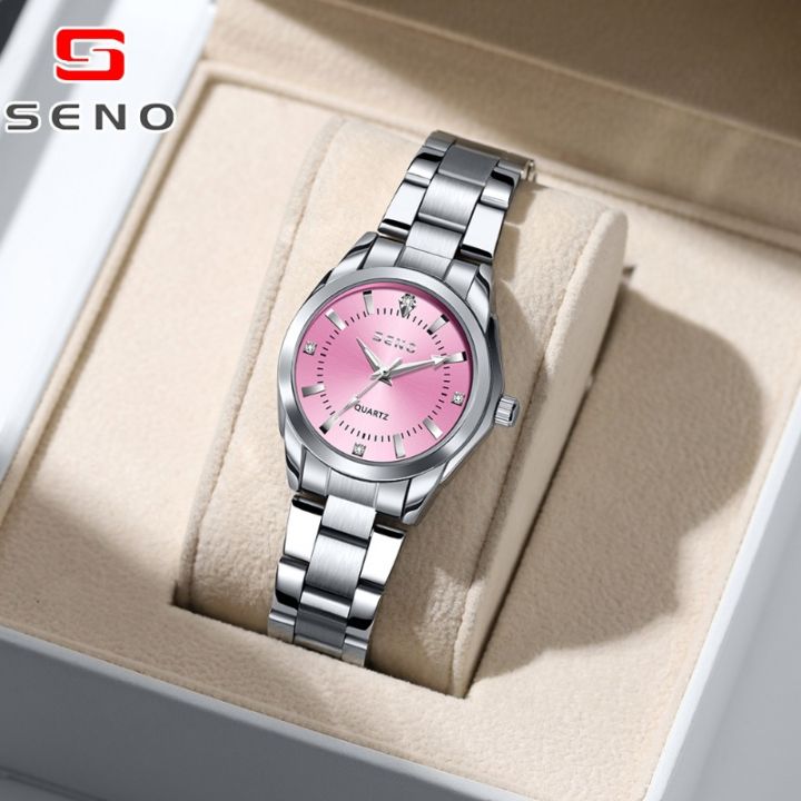SENO Ladies Watch Waterproof Multi Color Dial Stainless Steel Strap ...