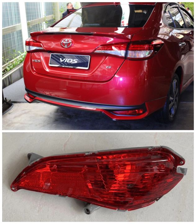rear fog lamp fog light rear bumper lamp reflector for toyota vios gen4 ...