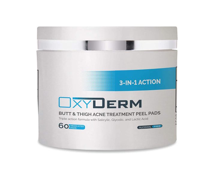 Oxyderm 3-In-1 Action Butt & Thigh Acne Treatment Peel Pads with ...