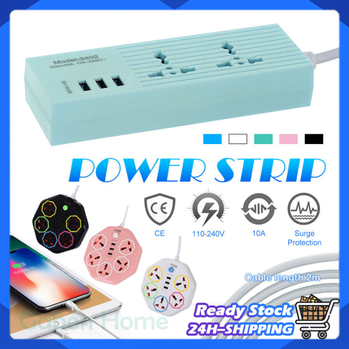 Universal Socket Wall Chargers UK 3-Pin Plug With 3 USB Charging Socket ...