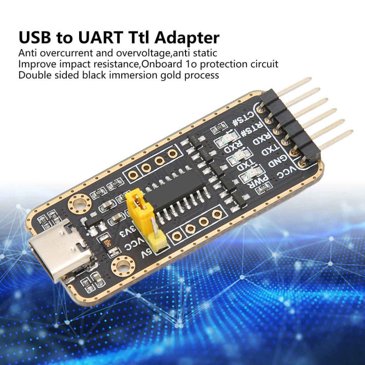 Zopsc Type C Interface USB to UART TTL Adapter Converter Cable for CH343G Chip Overvoltage 6PN ...