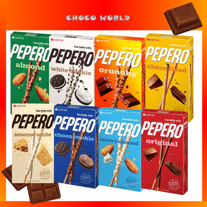 Lotte Pepero Big Pack 240g-344g [ ALMOND, SESAME WHITE, CHOCO COOKIE ...