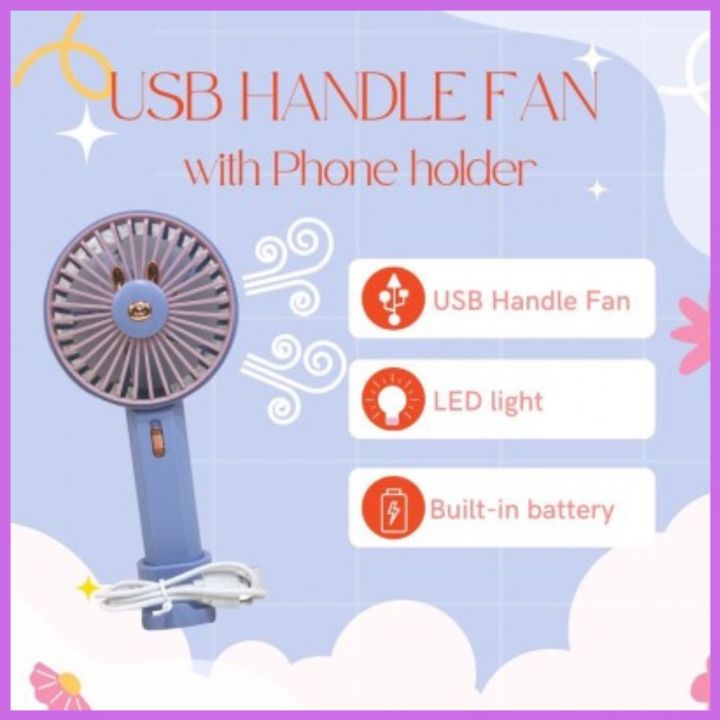 Handheld Kipas Mini Small Fan Dormitory Desk Surface USB Rechargeable ...